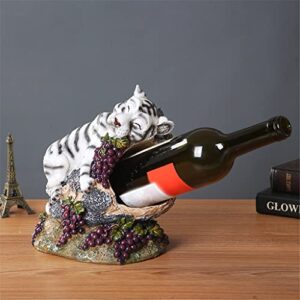 DOUBA Resin Sleeping Tiger Wine Rack Decorative Tree Stump Grape Bottle Rack Wine Set Decorative Wine Set