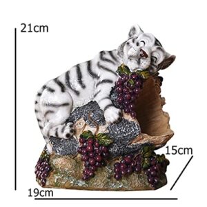 DOUBA Resin Sleeping Tiger Wine Rack Decorative Tree Stump Grape Bottle Rack Wine Set Decorative Wine Set