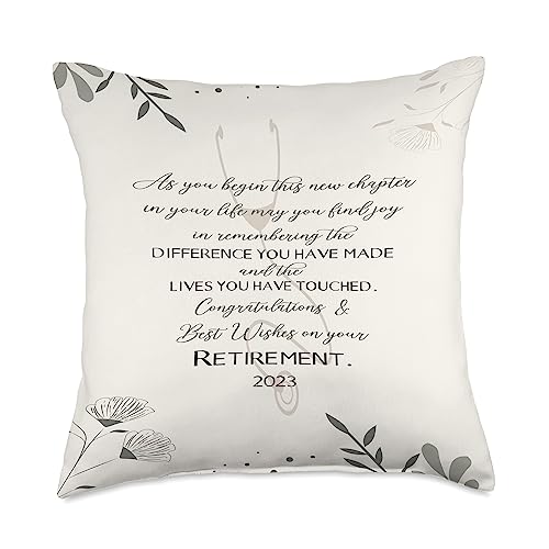 nurse retirement pillow, nurse retirement gift Gift, Retirement, Woman, Nurse Throw Pillow, 18x18, Multicolor