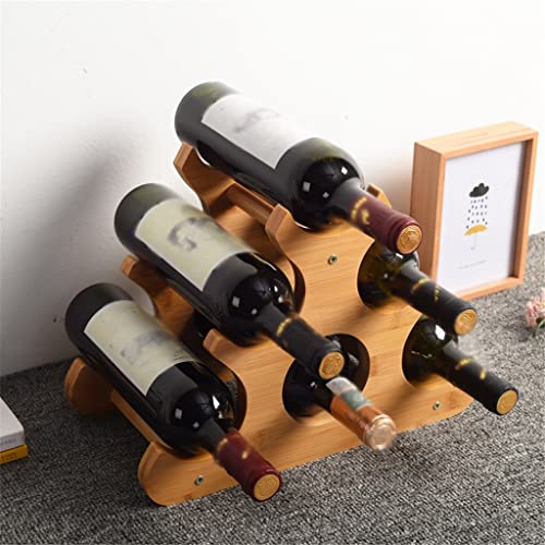 DOUBA Wooden Wine Rack Decoration Desktop Wine Bottle Storage Rack Wine Cellar Wine Rack Wooden Wine Rack