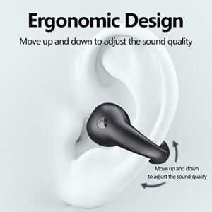 Bluetooth 5.3 Wireless Headphones with LED Display Bluetooth Headset Open Headphones Finger Control HiFi Sound for Sports Open Ear Headset