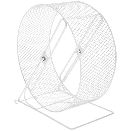 Silent Hamster Wheel, Wire Mesh Running Gerbil Wheel Toy with Iron Bracket Mute Jogging Cage Wheel for Rat Chinchilla