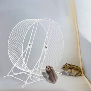 Silent Hamster Wheel, Wire Mesh Running Gerbil Wheel Toy with Iron Bracket Mute Jogging Cage Wheel for Rat Chinchilla