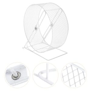 Silent Hamster Wheel, Wire Mesh Running Gerbil Wheel Toy with Iron Bracket Mute Jogging Cage Wheel for Rat Chinchilla