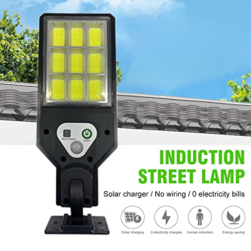 Iuhan Solar Street Light, IP65 Waterproof Outdoor Solar Powered Street Lights Dusk to Dawning with Motion Sensor LED Floods Light for Parking Lot, Drive-Way