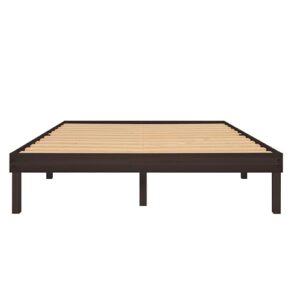 Naomi Home Lucia 14 Inch Solid Wood Platform Bed Queen Bed Frame, Pine Wood Queen Platform Bed Frame, No Squeak Bed Frame, Bed Frame Queen Size, No Box Spring Needed, Sturdy Bed Frame - Espresso