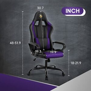 Gaming Chair Office Chair High Back Racing Computer Chair Task PU Desk Chair Ergonomic Swivel Rolling Chair with Lumbar Support for Home Office