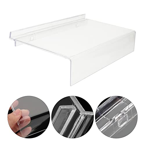 DOITOOL Shelves for Wall Small Wall Shelf 5pcs Floating Plastic Clear Wall-Mounted Shoes Stand Rack Sneaker Holder Levitating Shoe Rack for Showcase Sneaker Collection Plastic Shelves