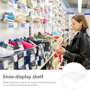 DOITOOL Shelves for Wall Small Wall Shelf 5pcs Floating Plastic Clear Wall-Mounted Shoes Stand Rack Sneaker Holder Levitating Shoe Rack for Showcase Sneaker Collection Plastic Shelves