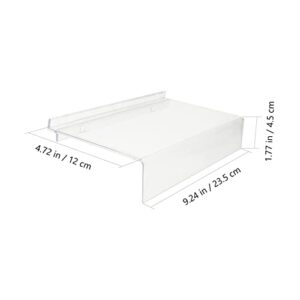 DOITOOL Shelves for Wall Small Wall Shelf 5pcs Floating Plastic Clear Wall-Mounted Shoes Stand Rack Sneaker Holder Levitating Shoe Rack for Showcase Sneaker Collection Plastic Shelves