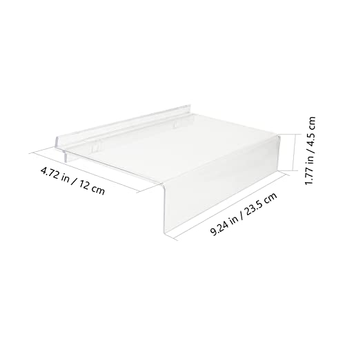 DOITOOL Shelves for Wall Small Wall Shelf 5pcs Floating Plastic Clear Wall-Mounted Shoes Stand Rack Sneaker Holder Levitating Shoe Rack for Showcase Sneaker Collection Plastic Shelves