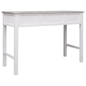 Youuihom Small Computer Desk Study Table for Small Spaces Home Office Rustic Student Laptop PC Writing Desks, Writing Desk Gray 43.3"x17.7"x29.9" Wood