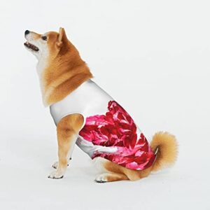 Floral Love Heart Dog Puppy Cotton Vest, Valentine's Day Washable Pets Costume for Kitty Cats Dogs All Seasons 4XL