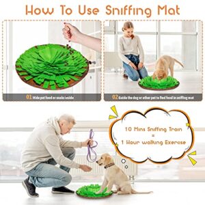 Snuffle Mat for Dogs, Foraging Mat for Dogs, Pet Feeding Mat Imitate Outdoor Lawn to Release Pet Natural Foraging Skills, Portable Pet Snuffle Mat, Sniff Mat for Dogs Rabbits Boredom & Relieve Stress