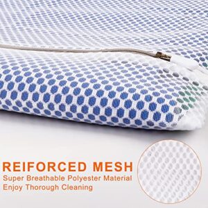 HAOBAOBEI Mesh Laundry Bag for Delicates, 3 Pack 16x20 Inch Durable Travel Laundry Bags, Scrubba Mesh Wash Bag for Laundry, Blouse, Stocking, Bra, lingerie, Garment, Clothes (Standard Medium)