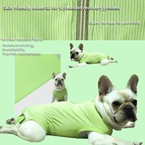 Sychien Dog Recovery Suit Large for Female Spay,Male Post Surgery Recovery Combed Cotton Bodysuit,Green XXL