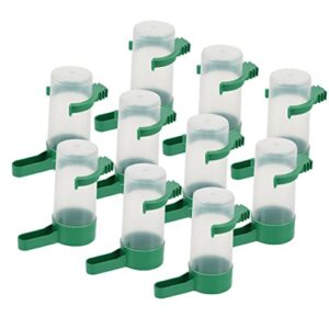 totority bird water dispenser, 10pcs bird drink feeder dispenser bottle drinking cup bowls pigeon self drinker pet birds cage hanging birds supplies