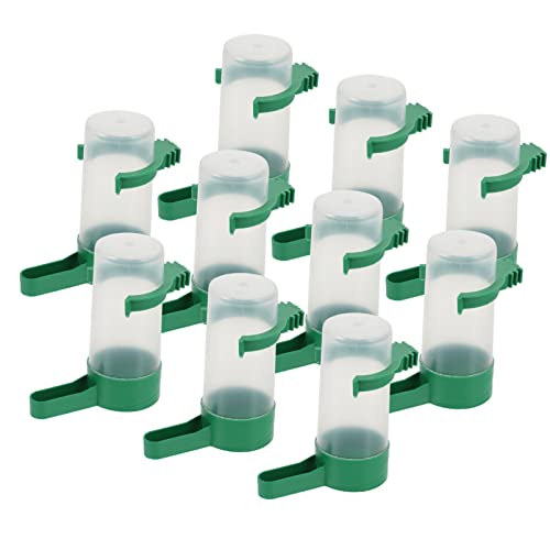 Totority Bird Water Dispenser, 10pcs Bird Drink Feeder Dispenser Bottle Drinking Cup Bowls Pigeon Self Drinker Pet Birds Cage Hanging Birds Supplies