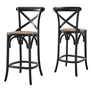 Modway Gear Counter Stool in Black