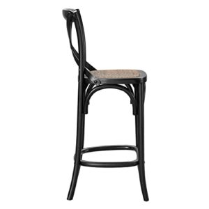 Modway Gear Counter Stool in Black