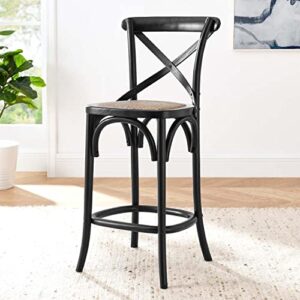 Modway Gear Counter Stool in Black