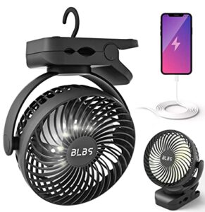 portable fan - 65h 12000mah tent fans for camping - camping fan rechargeable use as power bank, battery powered fan with hanging hook, camping fans for tents, rechargable fan for camping, black