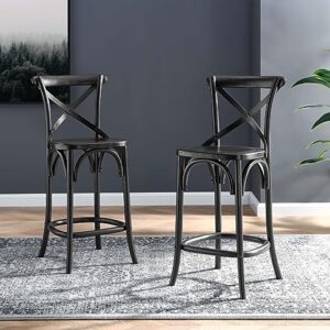 Modway Gear Counter Stool in Black