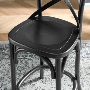 Modway Gear Counter Stool in Black