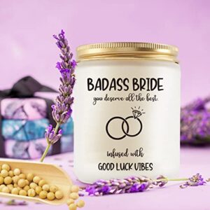 LAMIVEENLA Wedding Gifts Scented Candle Lavender - Cool Bride Gifts Bridal Shower Gift Engagement Gift for Women Bride to Be Gifts Bachelorette Gifts for Bride Soy Candle 7.4oz