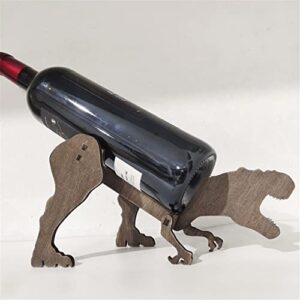 DOUBA Creative Wine Bottle Rack self-Assembled Wooden Dinosaur Model Wine Rack Wine Rack Wine Set