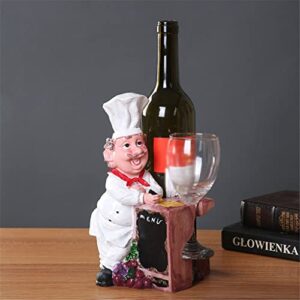 DOUBA Bar Chef Shape Wine Rack Decorative Resin Goblet Rack Home bar Practical Ornaments Crafts