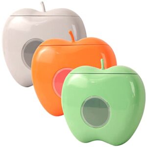 zerodeko 3pcs wall mount plastic bag holder apple shaped bag organizer garbage bag dispenser plastic wrap storage container for kitchen farmhouse