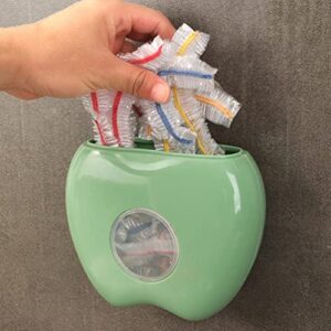 Zerodeko 3Pcs Wall Mount Plastic Bag Holder Apple Shaped Bag Organizer Garbage Bag Dispenser Plastic Wrap Storage Container for Kitchen Farmhouse