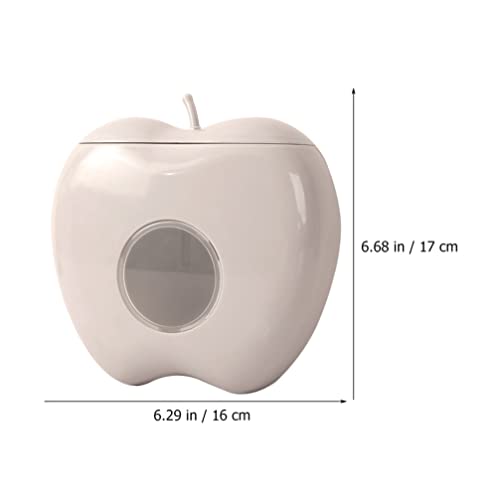 Zerodeko 3Pcs Wall Mount Plastic Bag Holder Apple Shaped Bag Organizer Garbage Bag Dispenser Plastic Wrap Storage Container for Kitchen Farmhouse