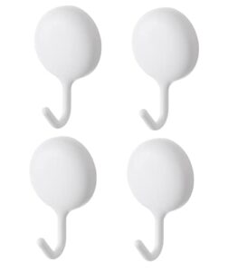 julahe adhesive wall hooks for hanging towel coat hat key stylish pebble shape utility hook for kitchen bathroom no drill stick on smooth surface ornament hooks 4 pack white