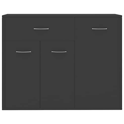 SEASD Sideboards and Buffets Cabinet with Storage Decor Gray 34.6"x11.8"x27.6" Chipboard