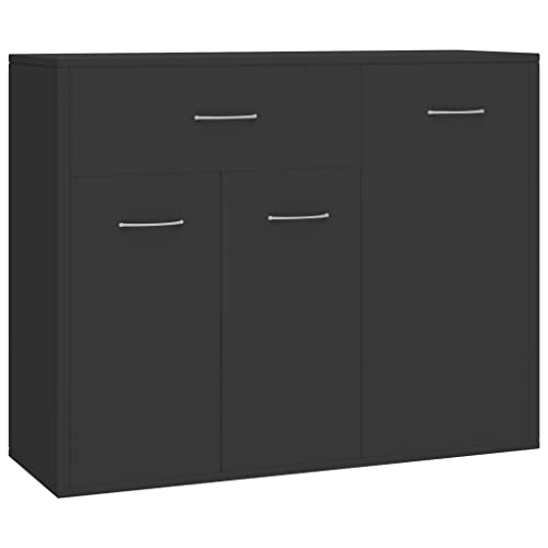 SEASD Sideboards and Buffets Cabinet with Storage Decor Gray 34.6"x11.8"x27.6" Chipboard