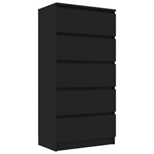 seasd buffets and drawer sideboard cabinet with storage home decor black 23.6"x13.7"x47.6" chipboard