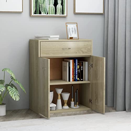 SEASD Sideboards and Buffets Cabinet with Storage Home Decor Sonoma Oak 23.6"x11.8"x29.5" Chipboard