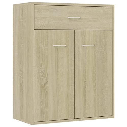 SEASD Sideboards and Buffets Cabinet with Storage Home Decor Sonoma Oak 23.6"x11.8"x29.5" Chipboard