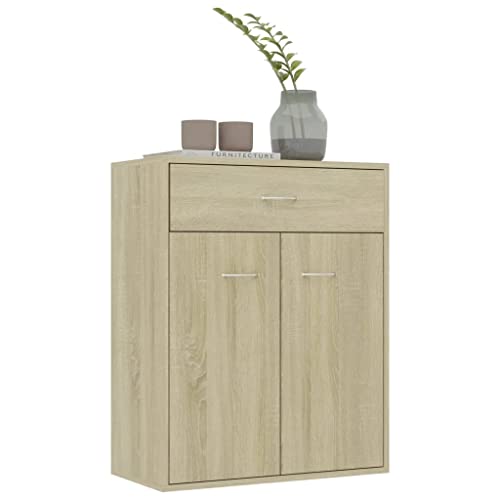 SEASD Sideboards and Buffets Cabinet with Storage Home Decor Sonoma Oak 23.6"x11.8"x29.5" Chipboard