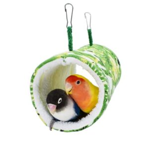 barn eleven bird nest house hut hammock, winter warm nest, snuggle bird hammock hanging happy hut bird parrot hideaway cage toy for parrot budgies parakeet cockatiels conure lovebird finch (medium)