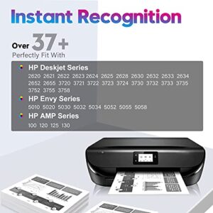 65XL Black Ink Cartridge High Yield Replacement for HP 65 Black Ink Cartridge Works with HP Deskjet 3772 3755 3700 3722 3752 2600 2622 2652 Envy 5055 5000 5070 5052 5014 Printer (2 Black)