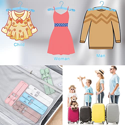 Travel Hangers Foldable - Portable Hangers, Multi-Functional & Mini Hanger for Travel (Pink)