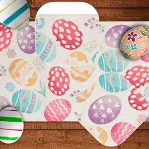 Table Runner 72 Inches Long,Spring Cute Eggs Holiday Kitchen Farmhouse Dining Table Runner for Home Party Decor