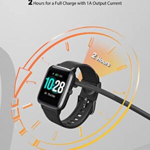 Sinoacc Smart Watch Charger for Skg Letsfit Cubitt Yamay Willful Fitpolo Tozo Wyze Umidigi Blackview 3.3Ft USB Magnetic Charging Cable Cord for Umidigi Uwatch 3S 3 2 2S Urun Smartwatch