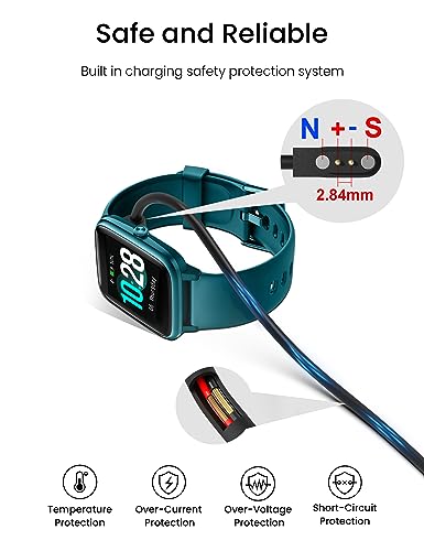 Sinoacc Smart Watch Charger for Skg Letsfit Cubitt Yamay Willful Fitpolo Tozo Wyze Umidigi Blackview 3.3Ft USB Magnetic Charging Cable Cord for Umidigi Uwatch 3S 3 2 2S Urun Smartwatch