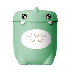 ciieeo cute trash can dinosaur animal shape wastebasket decorative garbage container bin rubbish recycling storage bucket for bathrooms kitchens green