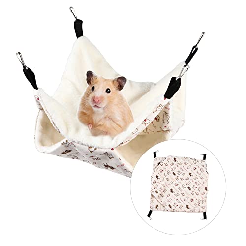 Glider House Plush Silk Animals Layer Winter Sleeping Ferret Bed Nest Bird Bedding Snuggle Warm Guinea Hammock Beige Pet Hedgehog Sack Glider/Squirrel/Ferret/Gerbil/Chinchilla