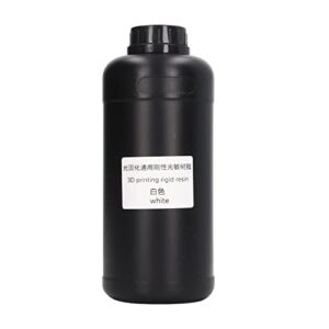 Curing Rigid Resin, Fast Speed High Accuracy 3D Printer Resin Easy to 1000ml for Industrial Parts(White)